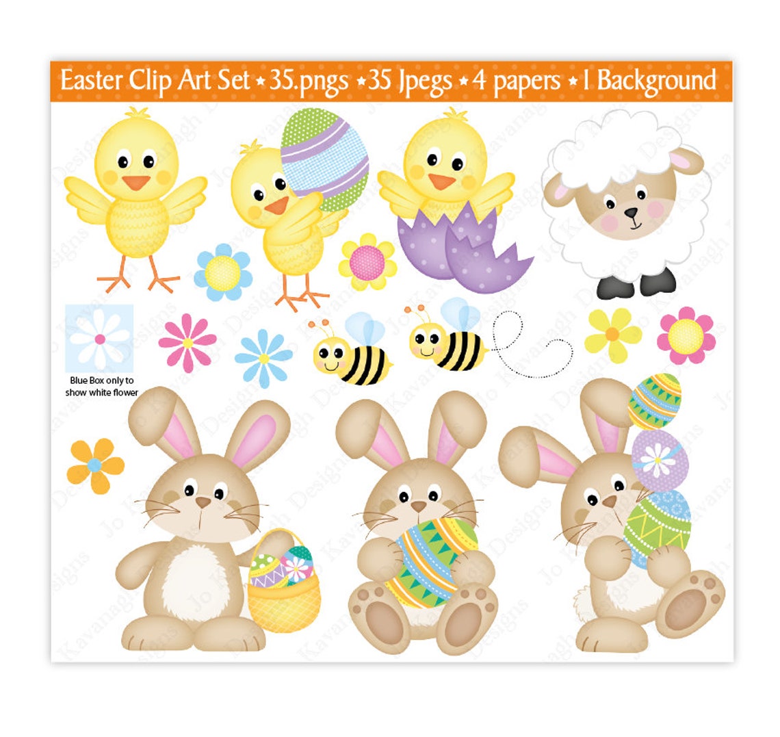 Easter Clipart,easter Digital Papers,easter Clip Art,easter Bunny ...