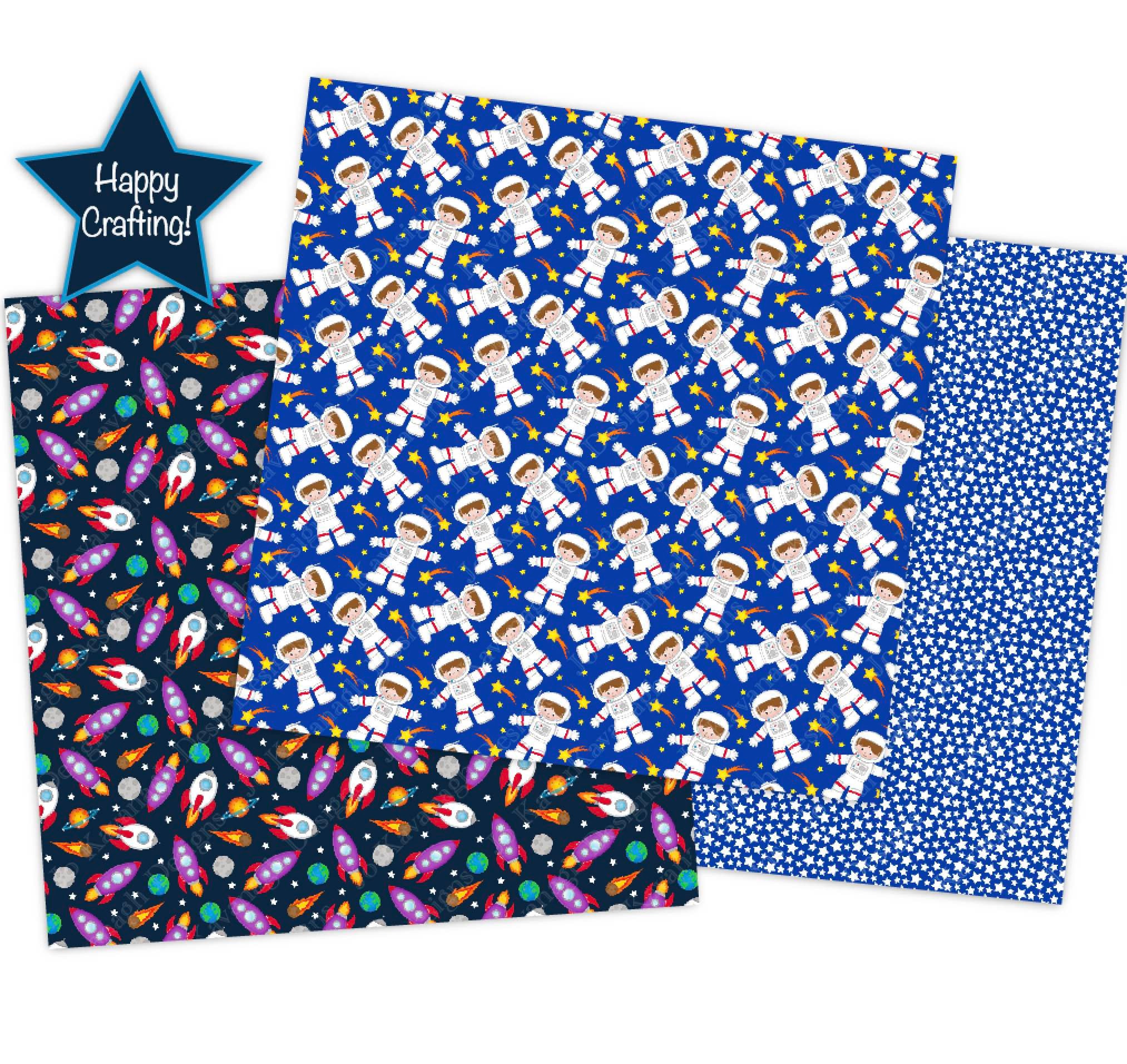 Space Digital Papers,space Paper Pack,astronaut Digital Papers, Space ...
