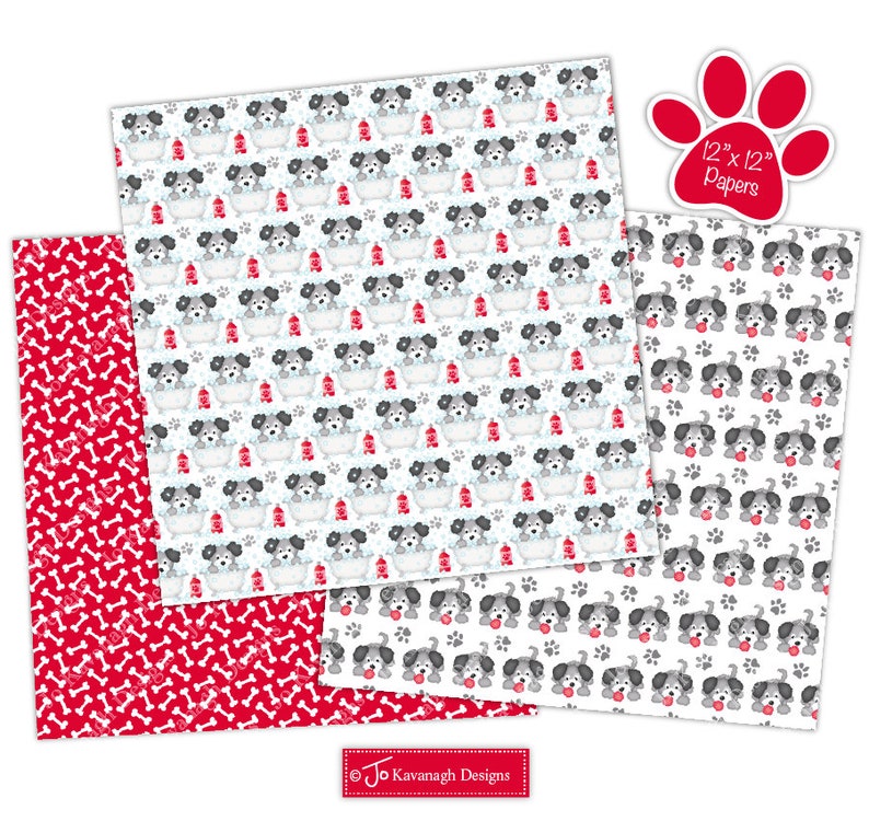 Cute Dog Digital Papers, Cute Dogs, Puppy Dog, Cute Animals Paper Pack ...