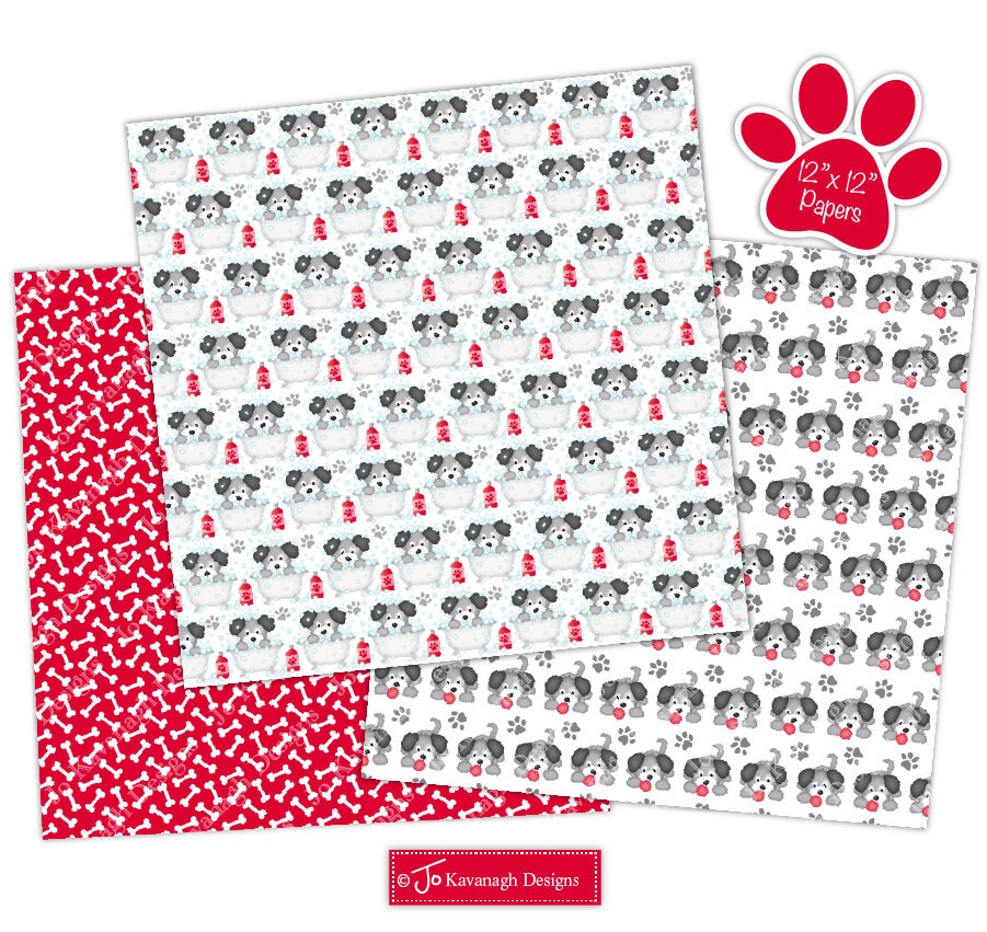 Cute Dog Digital Papers, Cute Dogs, Puppy Dog, Cute Animals Paper Pack ...