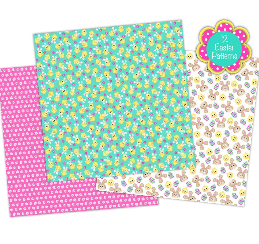 Easter Digital Papers,easter Bunny Digital Paper,easter Patterns,easter ...