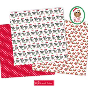 Christmas Digital Papers,christmas Scrapbook Papers,reindeer Papers ...