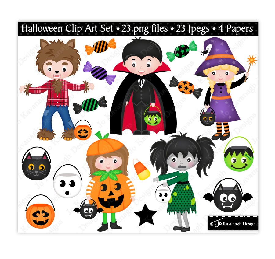 Halloween Clipart,halloween Digital Papers,witch Clipart,pumpkin Clip ...