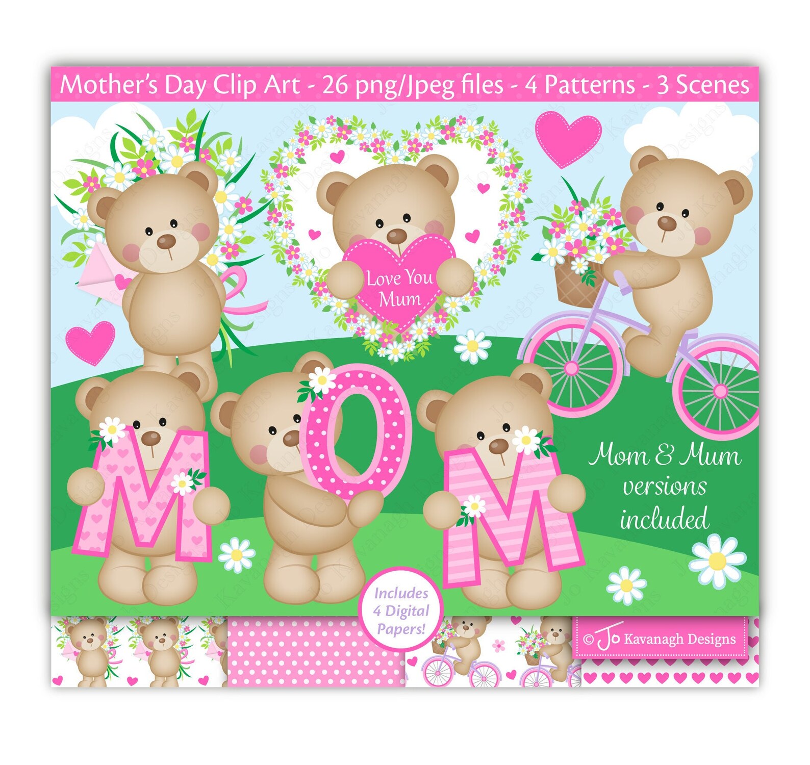 Mothers Day Clipart Mothers Day Mom Clipart Mum Clipart - Etsy