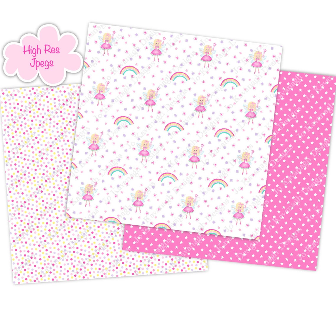 Fairy Digital Paperfairy Paper Packdigital Papersunicorn - Etsy UK