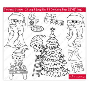 Christmas Digital Stamps, Christmas, Christmas Stamps, Christmas ...