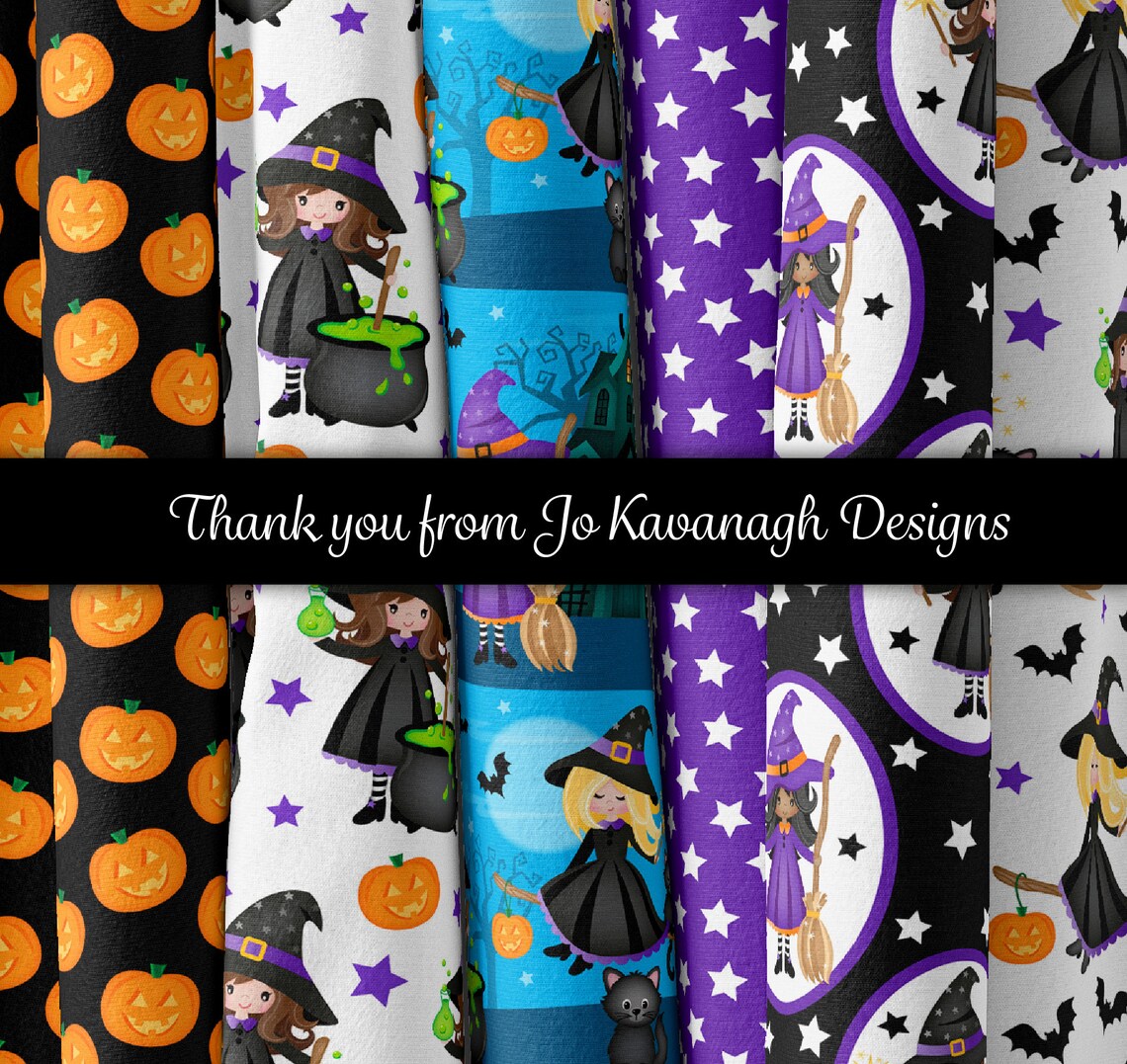 Halloween Digital Paper Witch Patterns Halloween Patterns - Etsy UK
