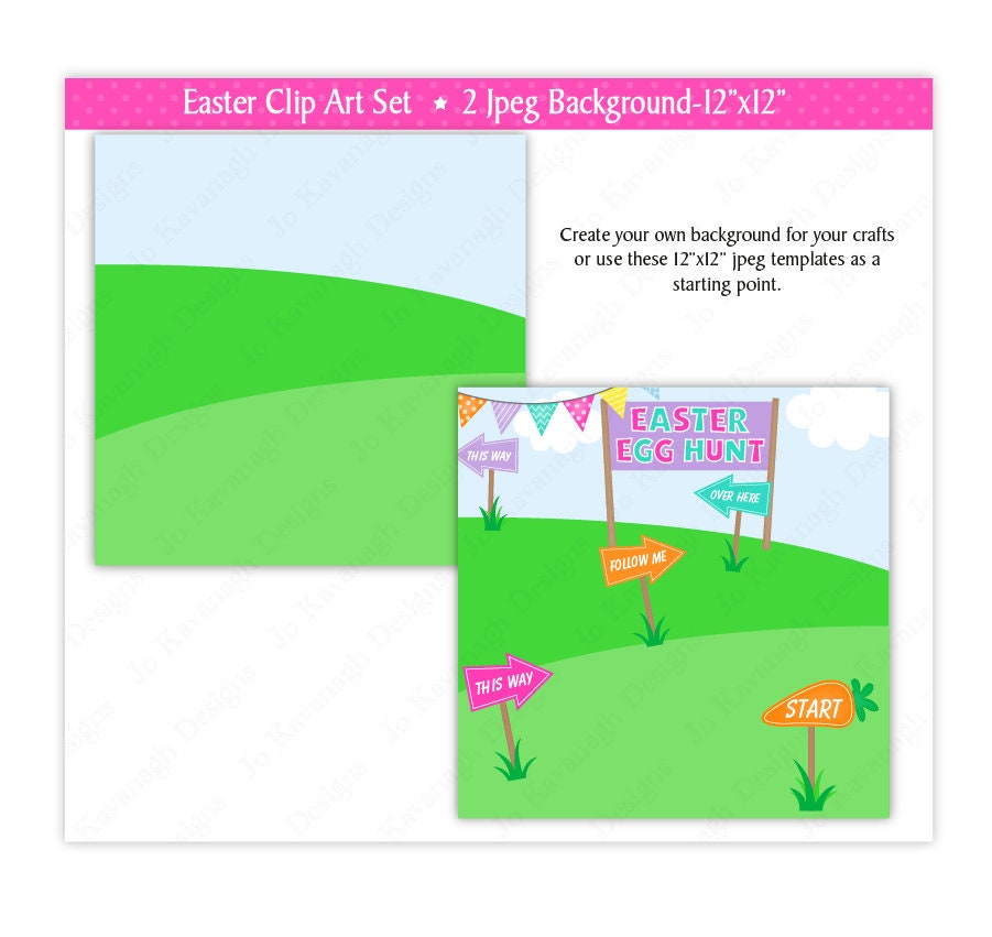 Easter Clipart, Easter Digital Papers, Easter Clip Art, Easter Bunny ...