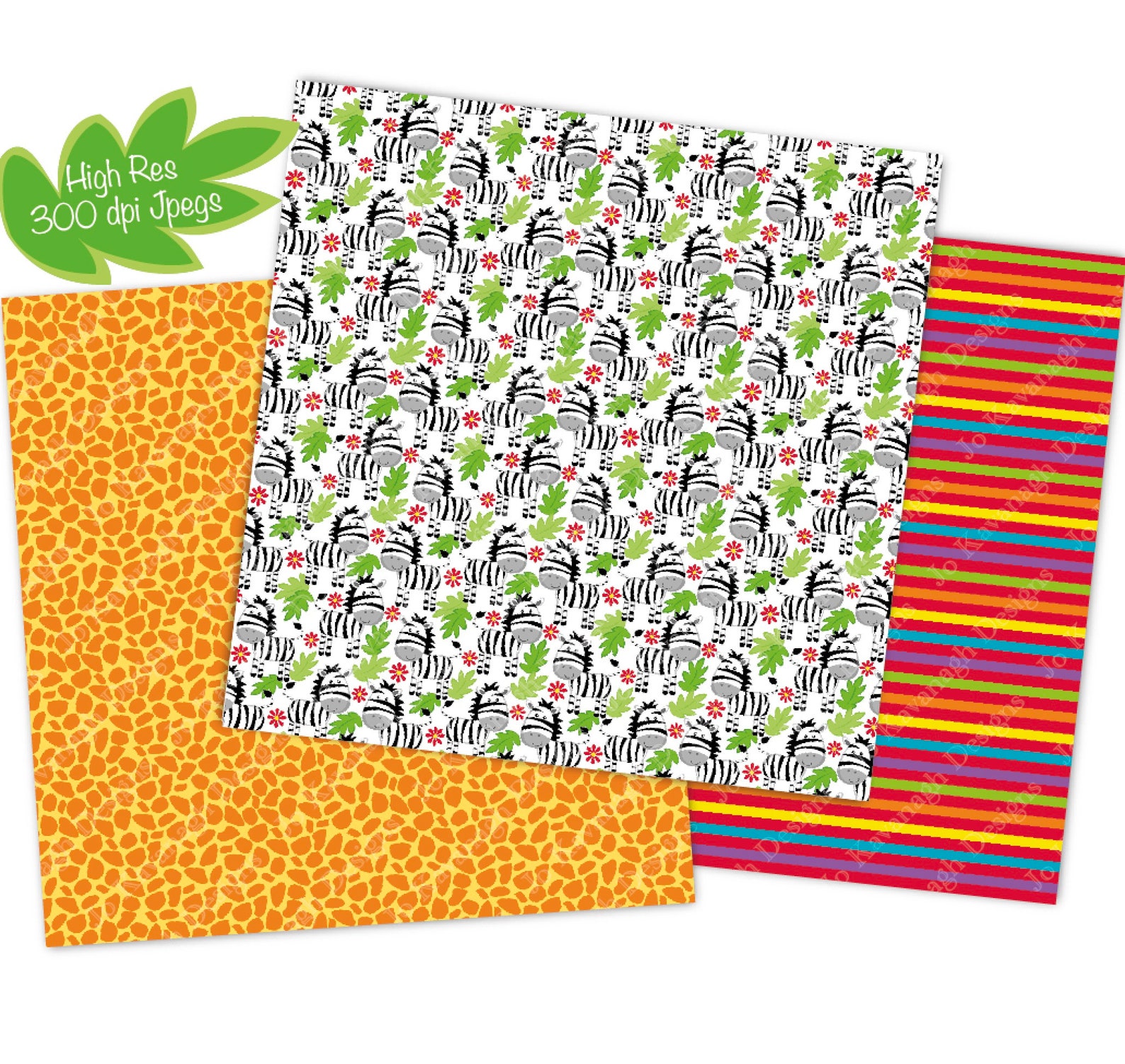 Jungle Animals Digital Paperjungle Papersjungle Digital - Etsy