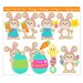 Easter Clipart & Digital Paper Set,easter Bunny Clipart,easter Clip Art ...