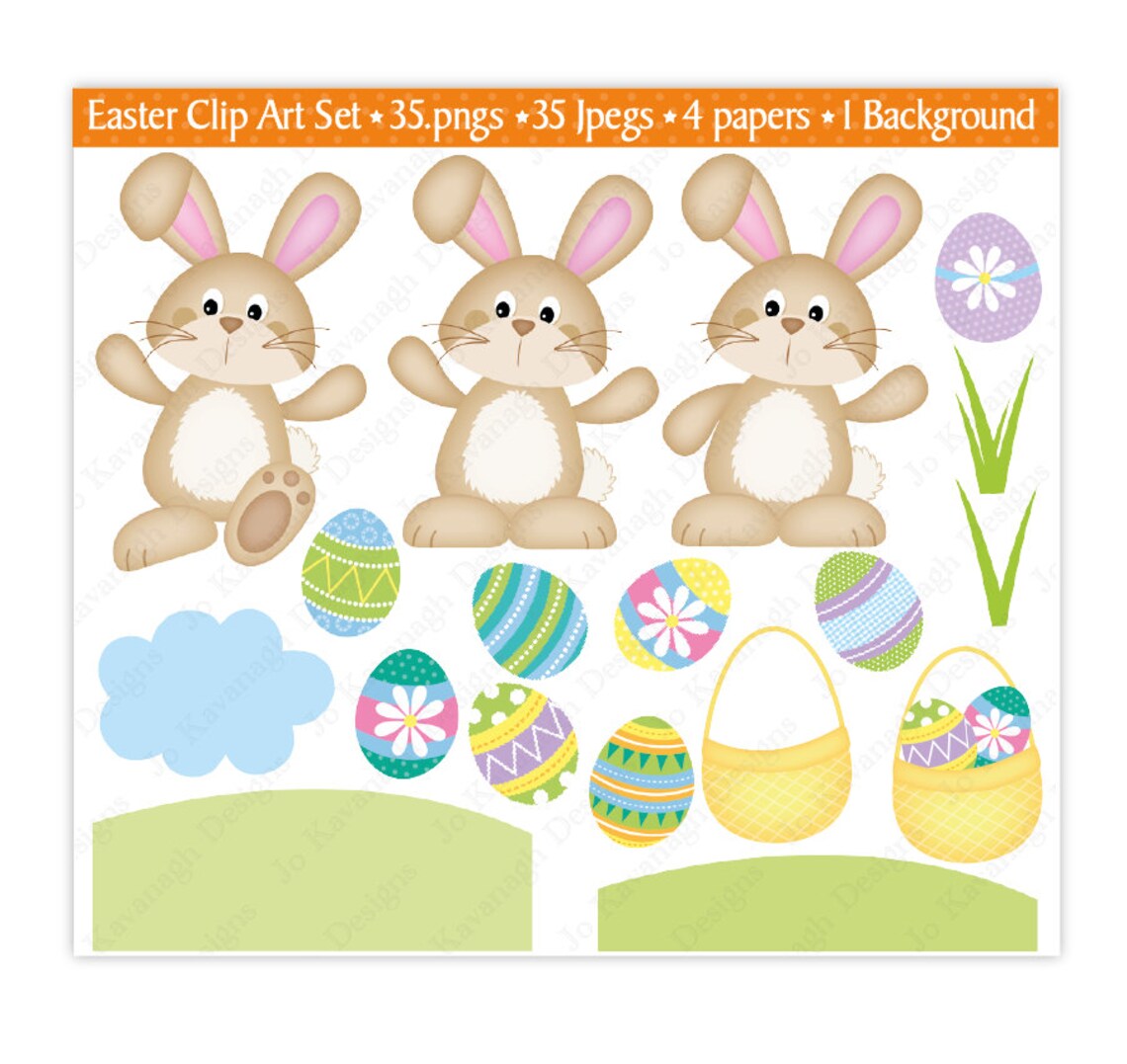 Easter Cliparteaster Digital Paperseaster Clip Arteaster - Etsy