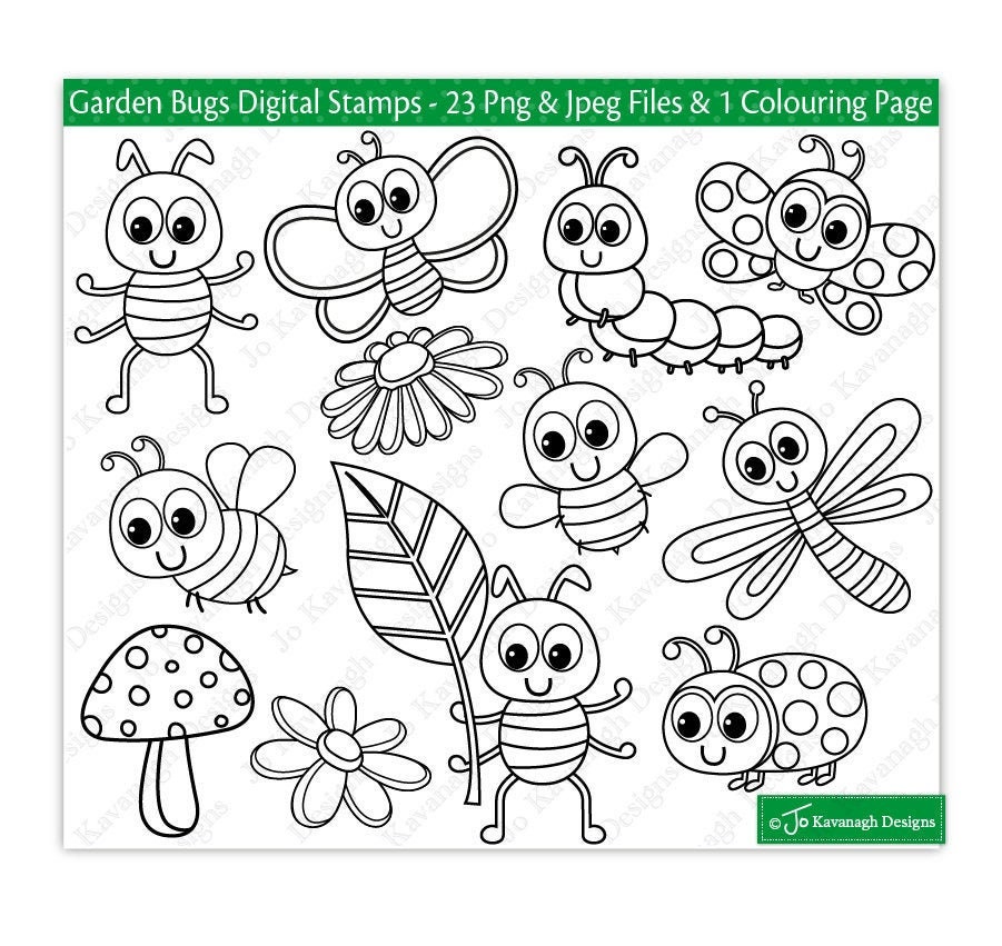 Insects And Bugs Clipart White And Black