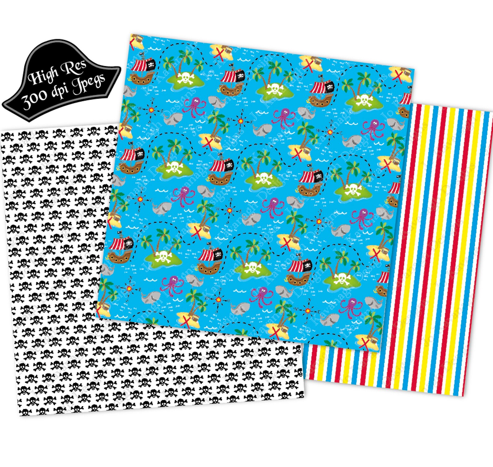 Pirate Digital Paperpirate Ship Paperpirate Paperpirate | Etsy