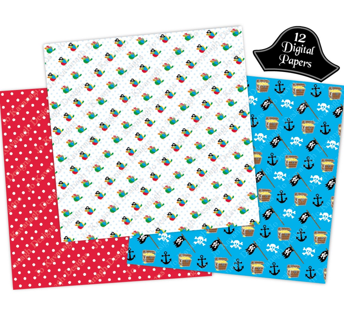 Pirate Digital Paperpirate Ship Paperpirate Paperpirate | Etsy