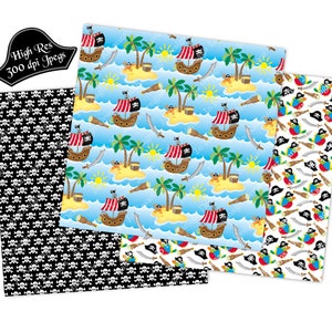 Pirate Digital Papers,pirate Ship Paper,pirate Paper,pirate Clipart ...