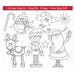 Christmas Digital Stampsdigital Stampssanta Digital - Etsy