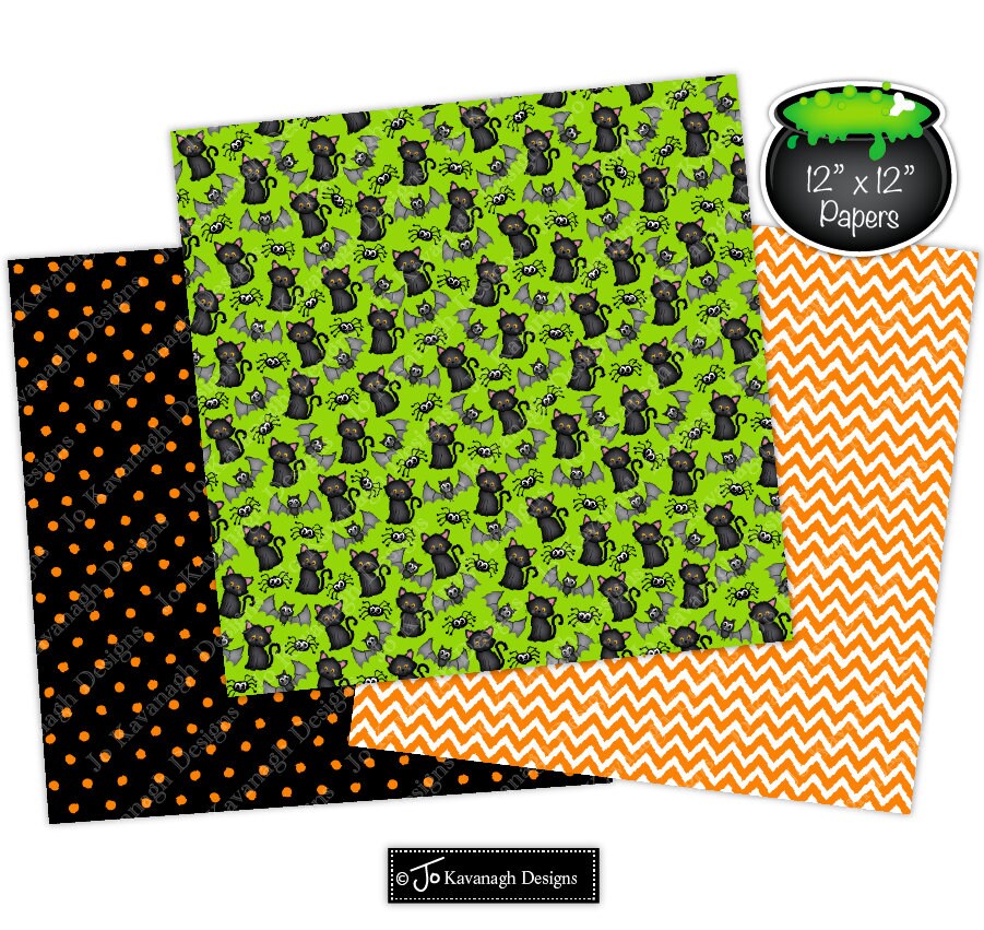 Halloween Digital Papers Halloween Witch Papers Halloween | Etsy