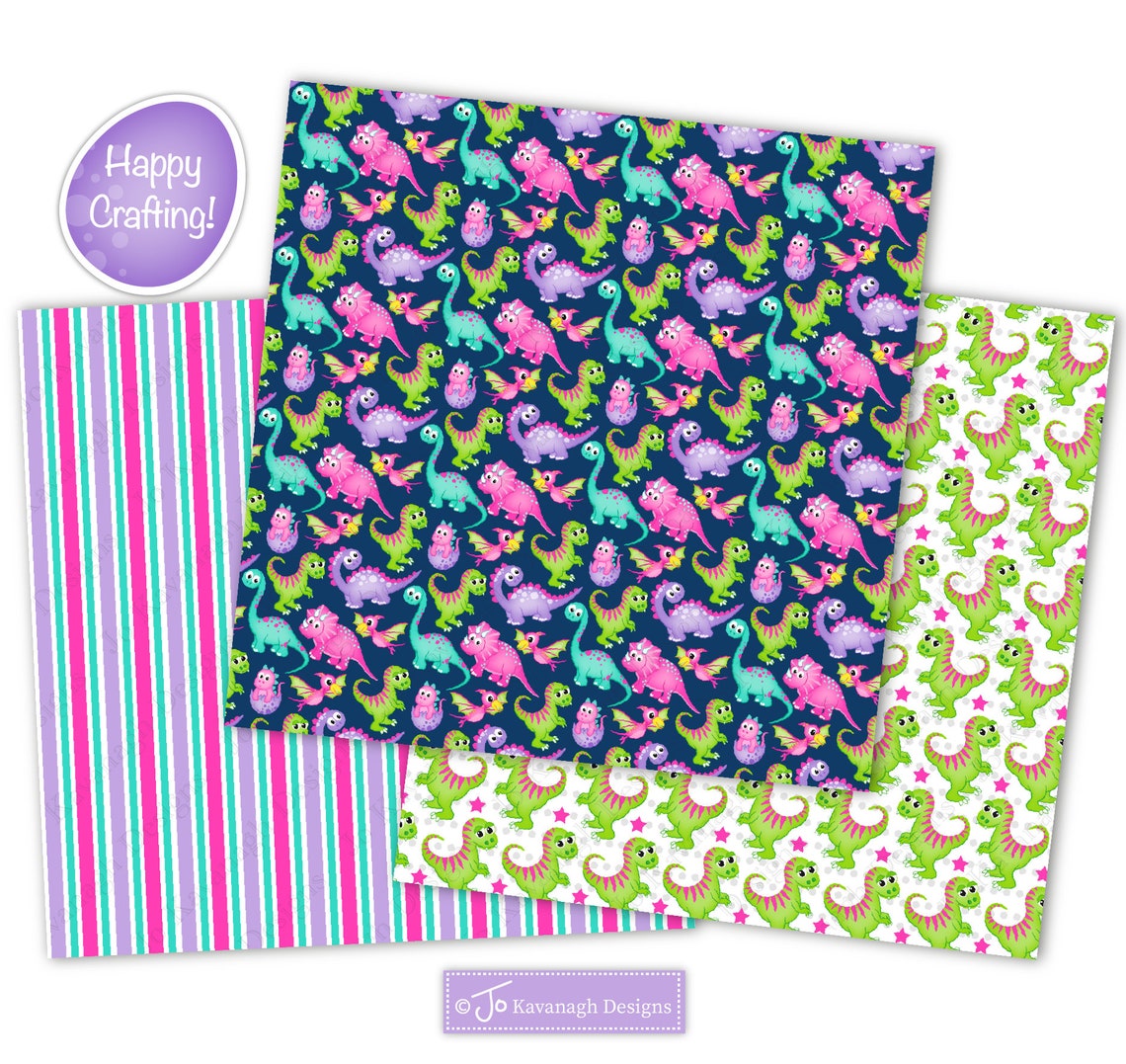 Dinosaur Digital Papers Dinosaur Papers Dinosaur Patterns | Etsy
