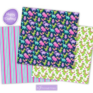 Dinosaur Digital Papers, Dinosaur Papers, Dinosaur Patterns, Girl ...