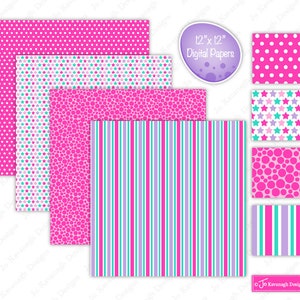 Dinosaur Clipart & Digital Paper, Girl Dinosaurs Clipart, Pink Dinosaur ...