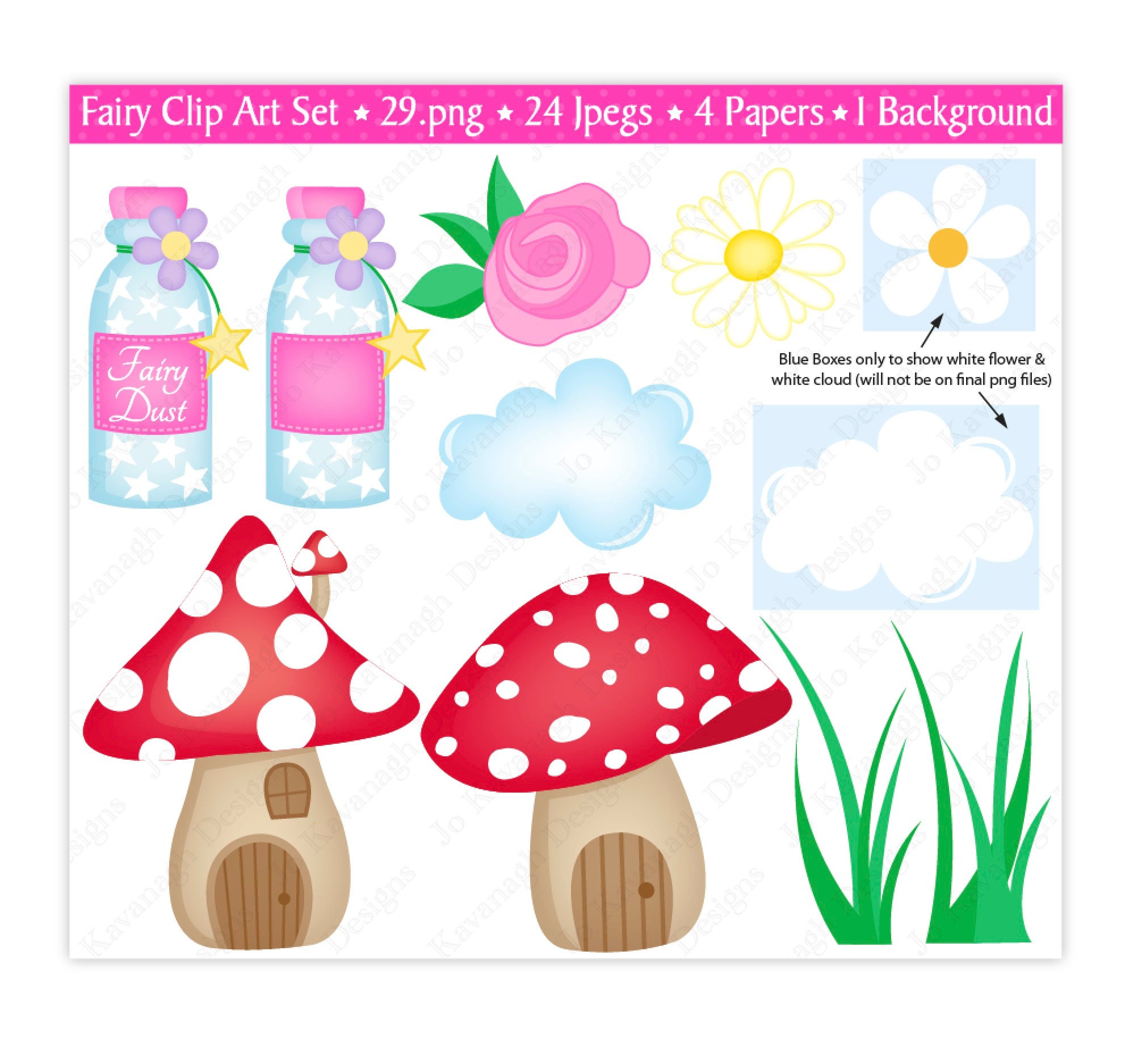 Fairy Clipart & Digital Papers Setfairy Clip Artunicorn - Etsy