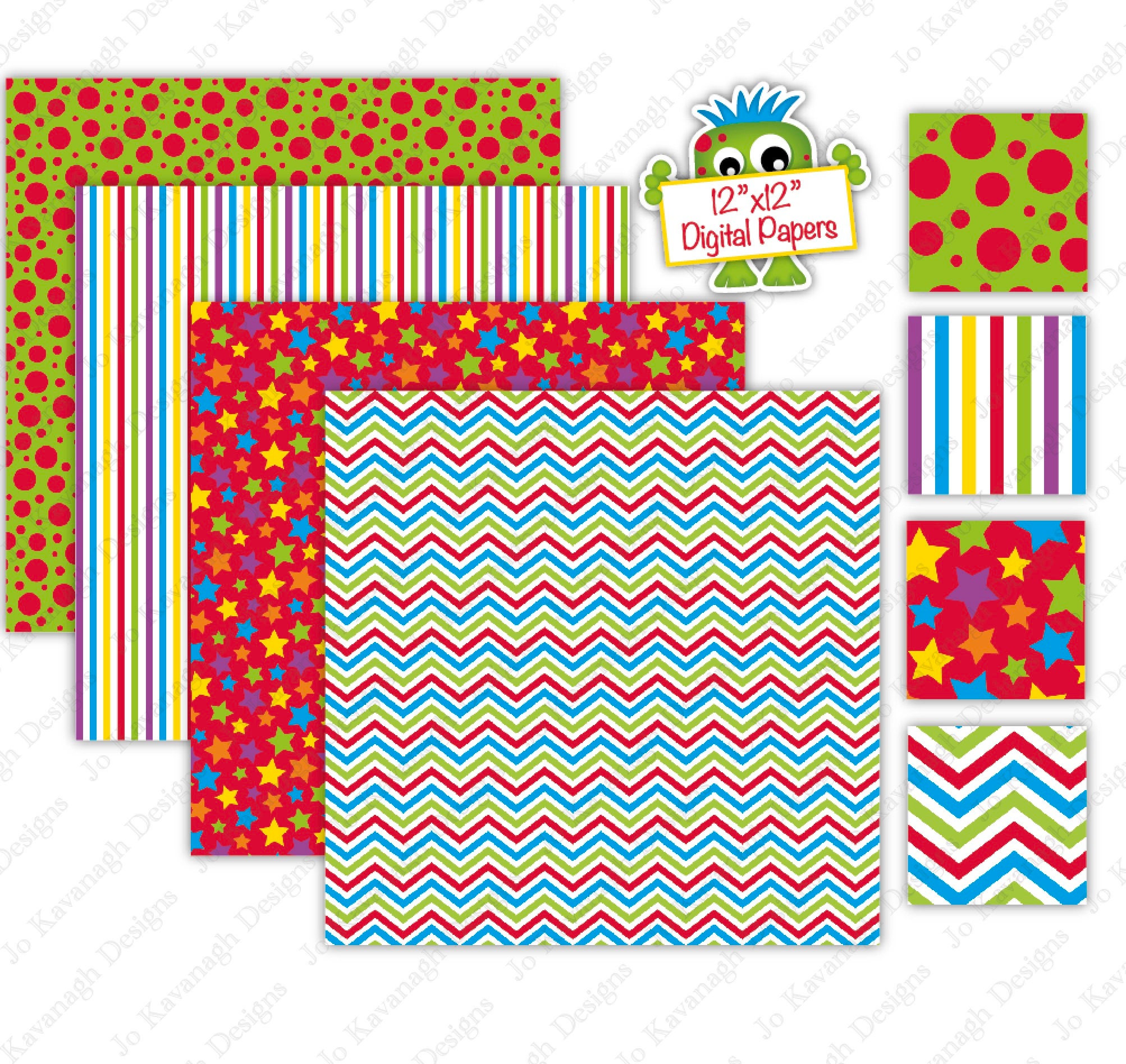 Monster Clip Art,monster Digital Papers,monster Clipart,alien Clipart ...