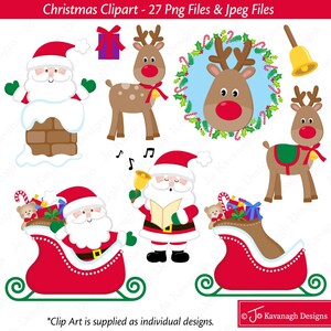 Christmas Clipart, Santa Clipart, Santa Claus Clipart, Rudolph Clipart ...