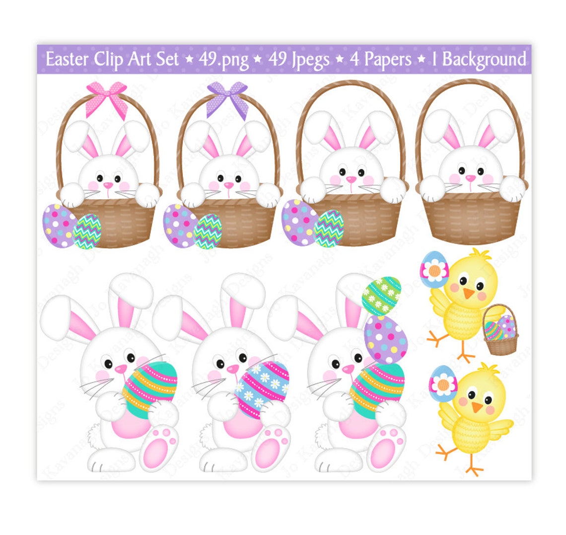 Easter Clipart & Digital Paper Seteaster Clip Arteaster - Etsy
