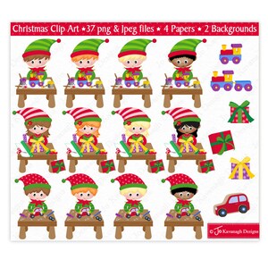 Christmas Clipart, Elf Clipart, Santa Clipart, Christmas Graphics ...