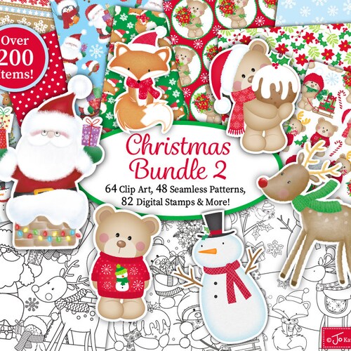 Christmas Clipart Bundle Christmas Digital Stamps Christmas - Etsy