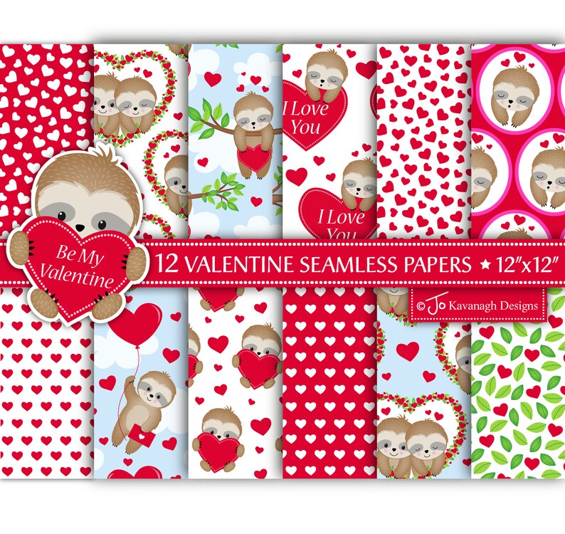 Valentine Digital Papers Valentine Papers Valentine | Etsy