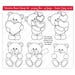 Valentine Digital Stamps,digital Stamps,valentine Bear Digital Stamps ...