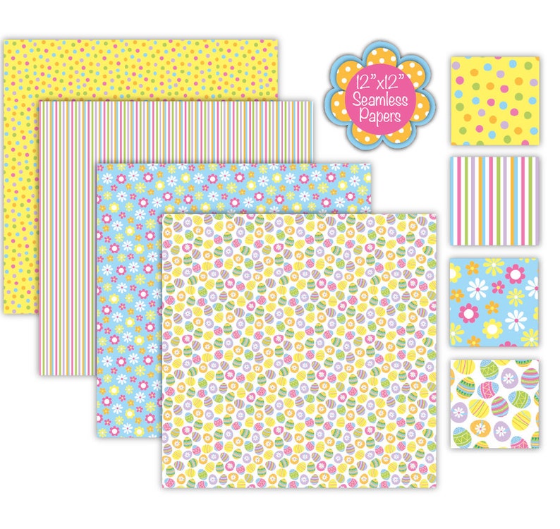 Easter Clipart,easter Digital Papers,easter Clip Art,easter Bunny ...