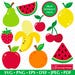 Fruit SVG Bundle, Cute Fruit Clipart, Summer Fruits SVG, Apple SVG ...