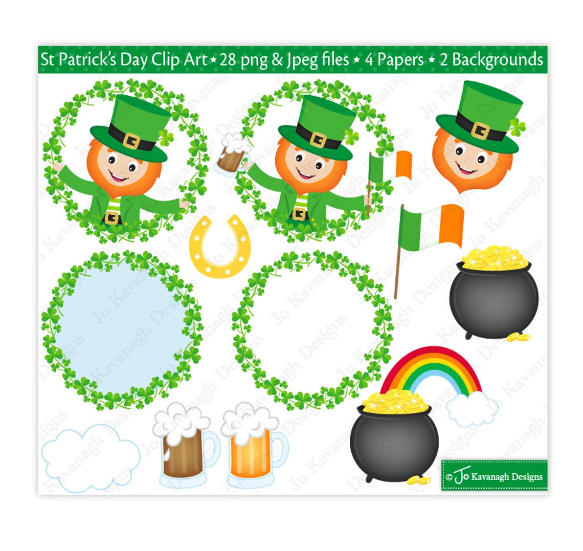 St Patricks Day Clipart Irish Clipart St Patricks Day | Etsy