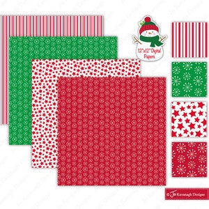 Christmas Clipart,christmas Digital Papers,christmas Clip Art,santa ...