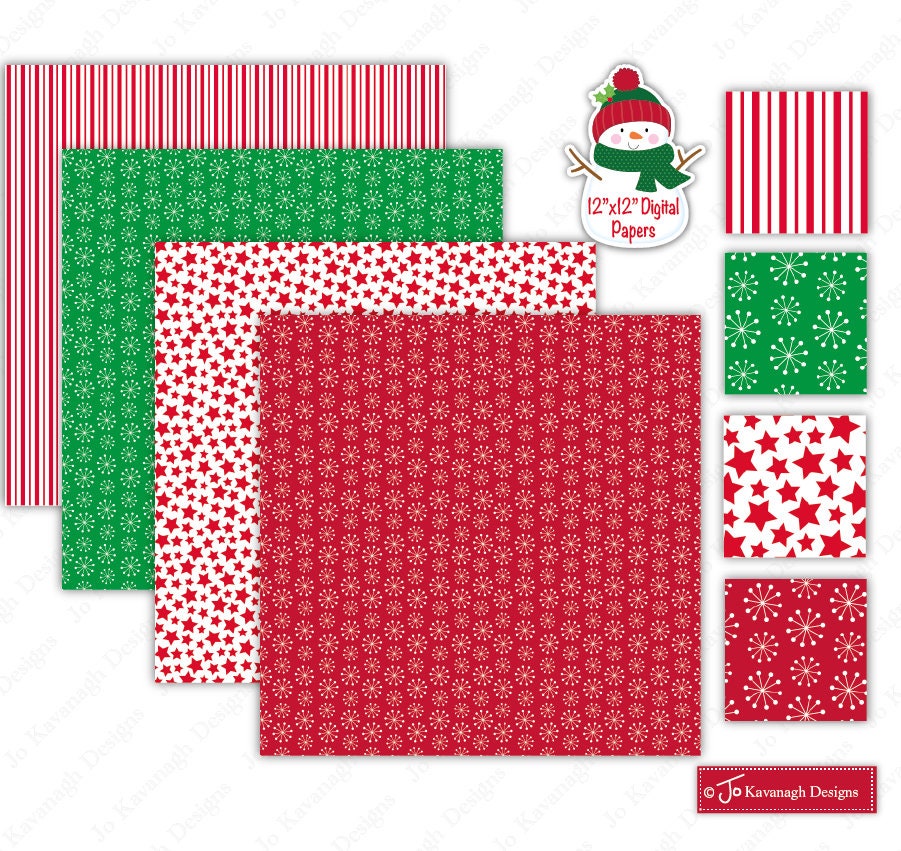 Christmas Clipartchristmas Digital Paperschristmas Clip - Etsy