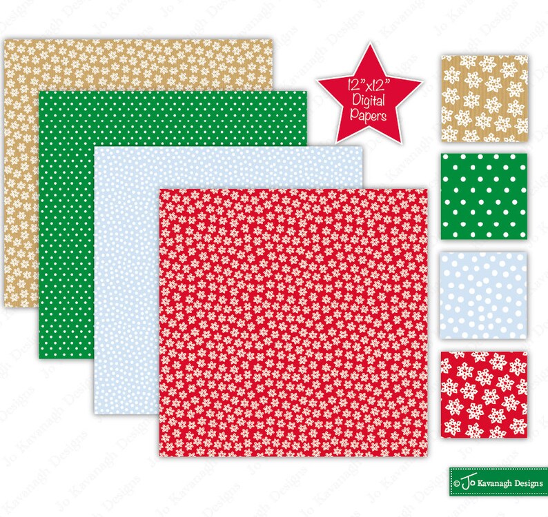 Christmas Clipartchristmas Digital Paperschristmas Clip - Etsy UK