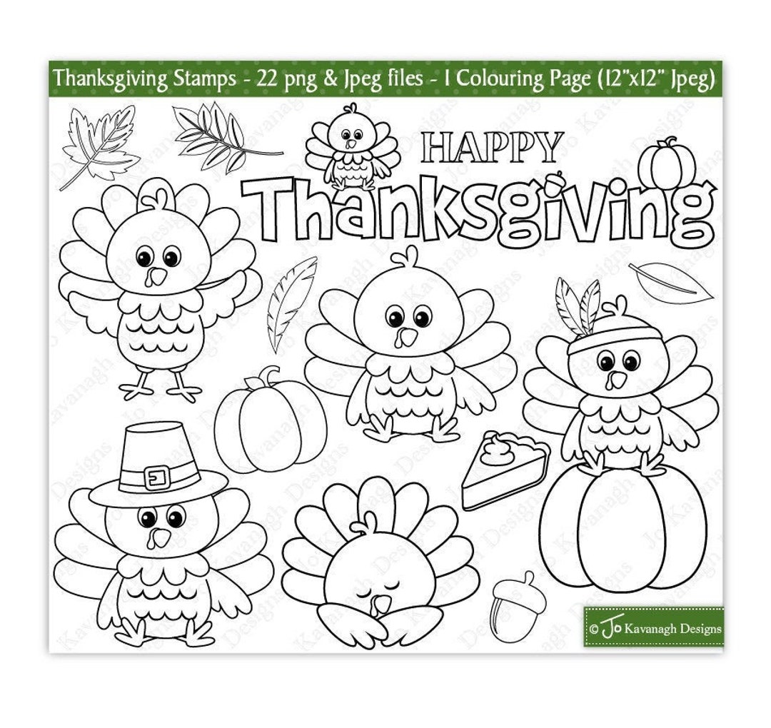 Thanksgiving Digital Stamps, Thanksgiving, Thanksgiving Stamps ...