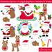 Christmas Clipart, Santa Clipart, Santa Claus Clipart, Rudolph Clipart ...