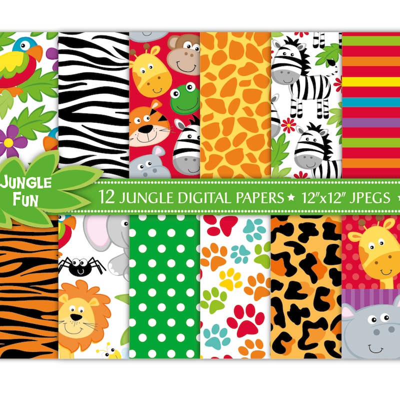 Safari Digital Paper - Etsy