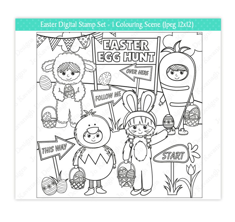 Easter Digital Stamps, Easter Stamps, Easter Clipart, Digital Stamps ...