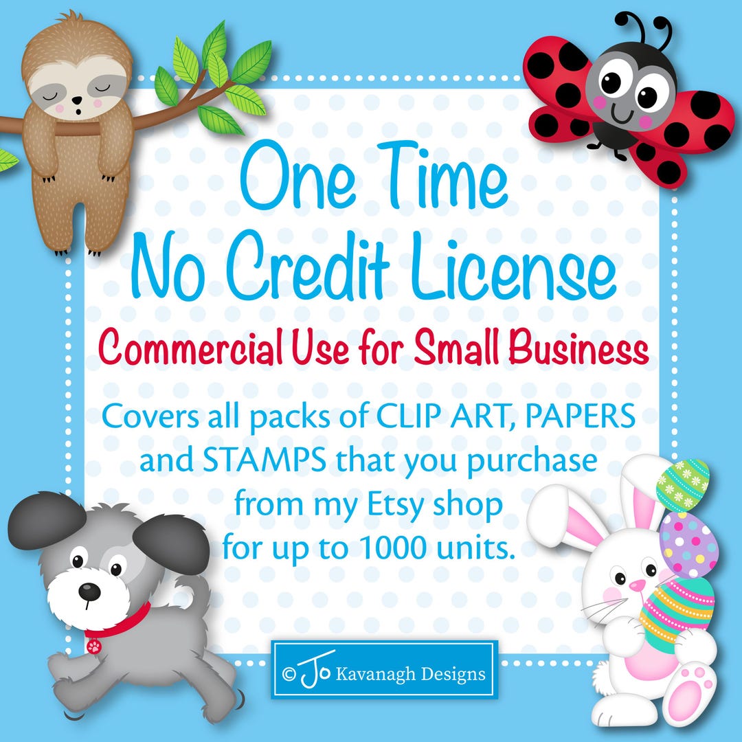 Commercial Use License for CLIPART, PAPERS and STAMPS Only, Clip Art ...