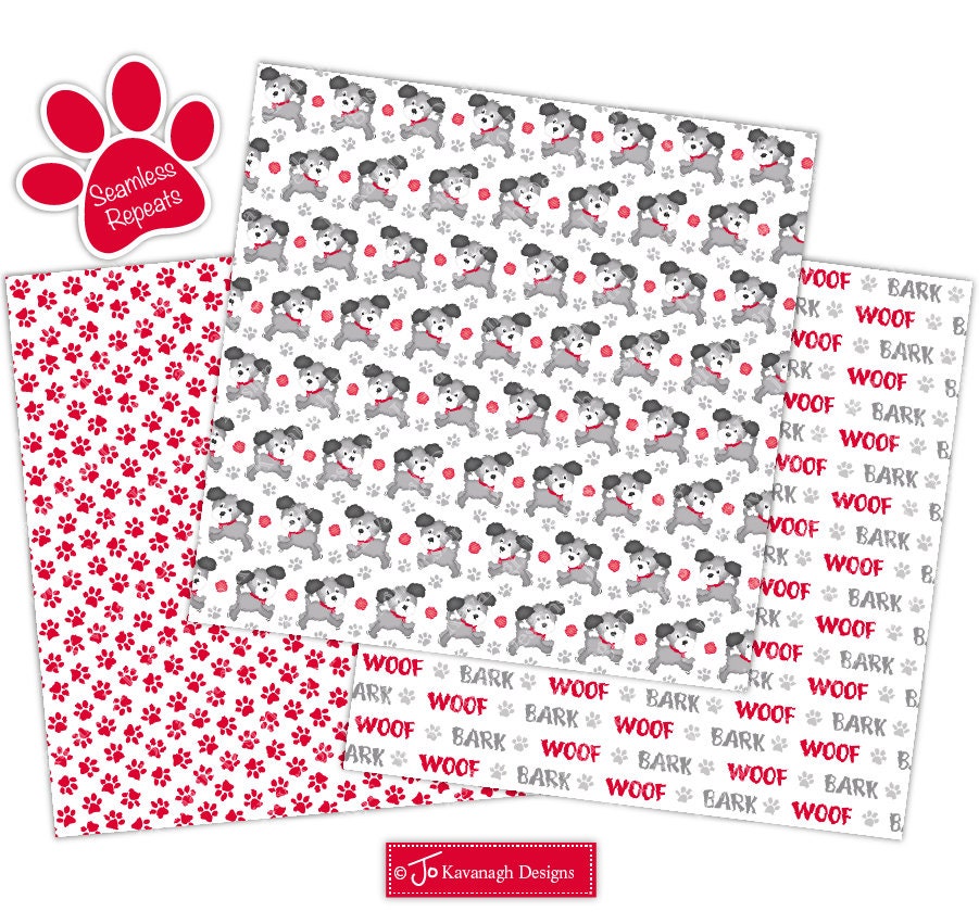 Cute Dog Digital Papers, Cute Dogs, Puppy Dog, Cute Animals Paper Pack ...