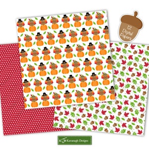 Thanksgiving Digital Papers, Thanksgiving, Thanksgiving Patterns ...