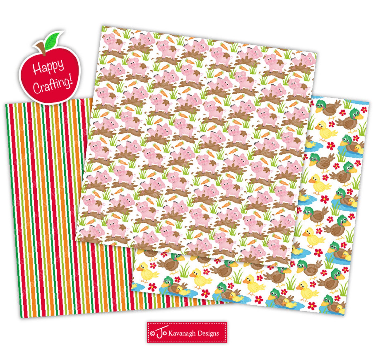 Farm Animals Digital Paper,farm Paper,farm Digital Paper,farm Clipart ...