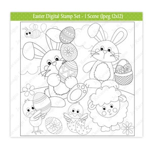 Easter Digital Stamps,easter Stamps,easter Clipart,digital Stamps ...