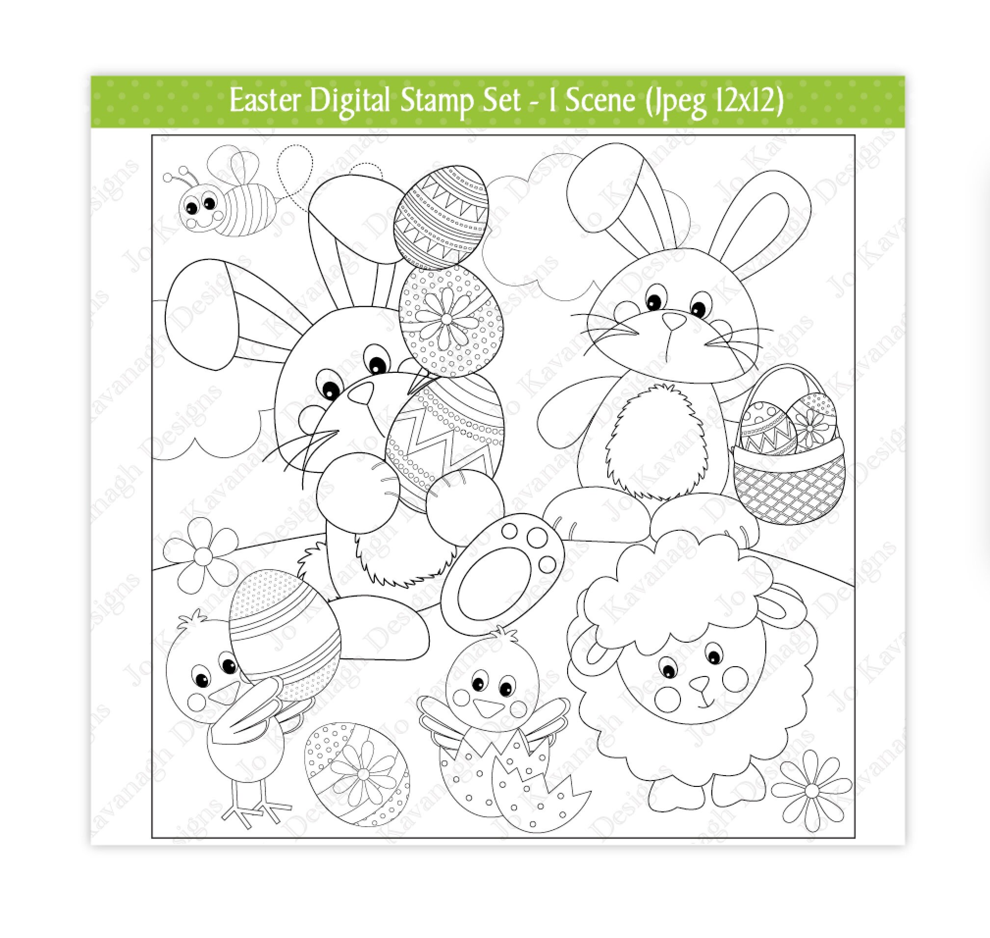 Easter Digital Stampseaster Stampseaster Clipartdigital - Etsy