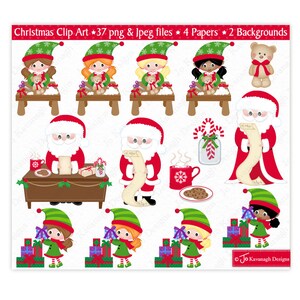 Christmas Clipart, Elf Clipart, Santa Clipart, Christmas Graphics ...