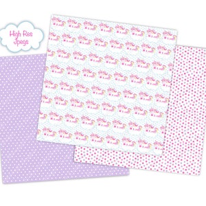 Unicorn Digital Papers,cute Unicorn Digital Papers,horse Digital Papers ...